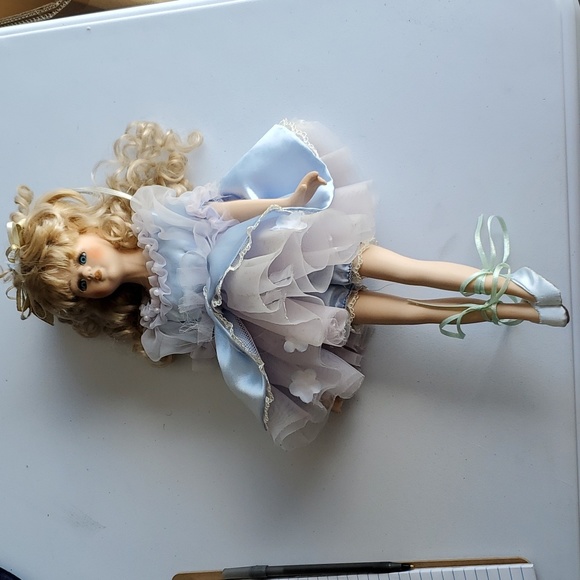 Source Unknown | Toys | Blue Ballerina Porcelain Doll | Poshmark